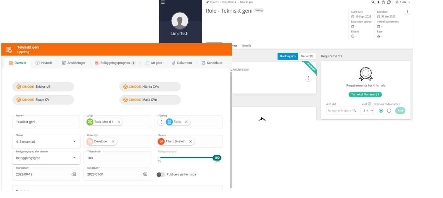 Cinode + Lime CRM - Lime Customer Portal